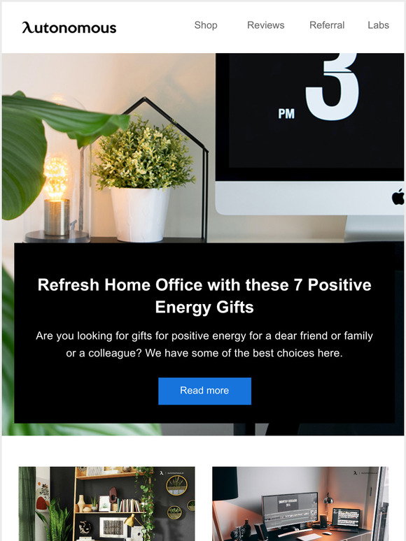 Autonomous: Refresh Home Office with these 7 Positive Energy Gifts | Milled