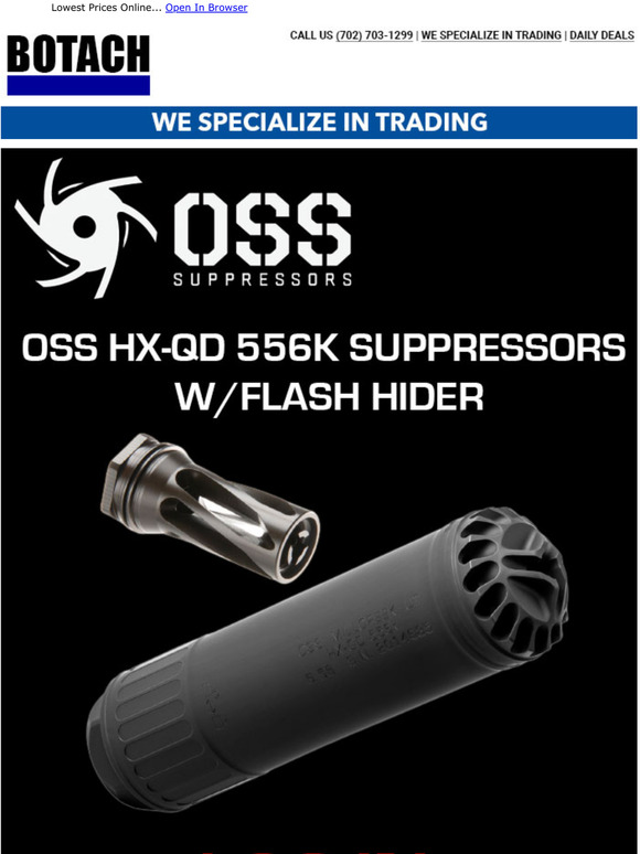 Botach Tactical: OSS HX-QD 556K Suppressors w/Flash Hider Log-In To See Member Price - Shop Now ...