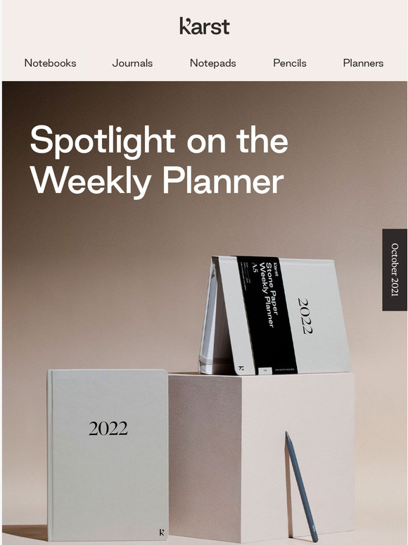 Karst Stone Paper: Spotlight on the 2022 Weekly Planner | Milled