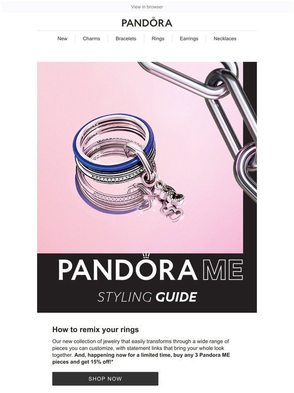 Pandora: Find Your Personal Ring Style with Pandora ME | Milled