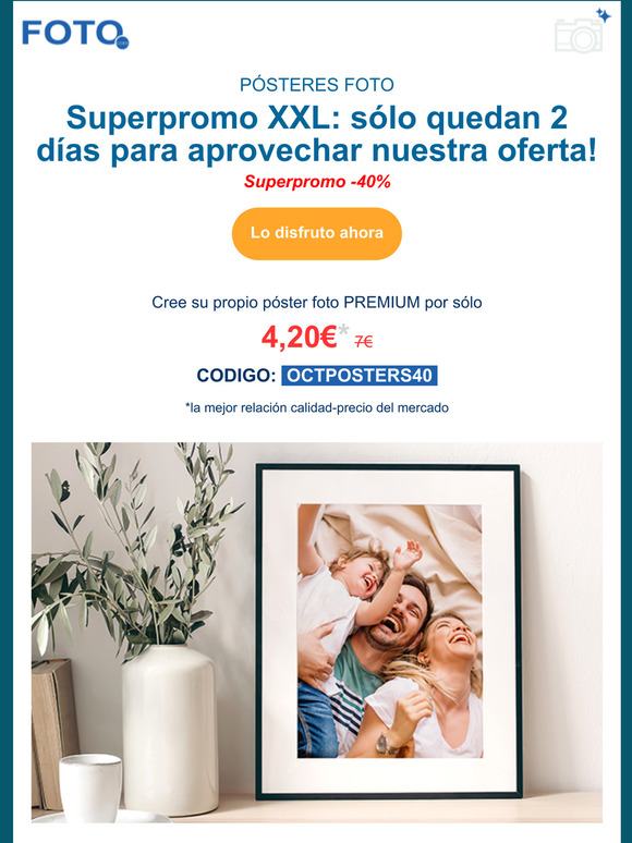 Foto.com ES: Superpromo: tus psters foto desde 4,20 | Milled