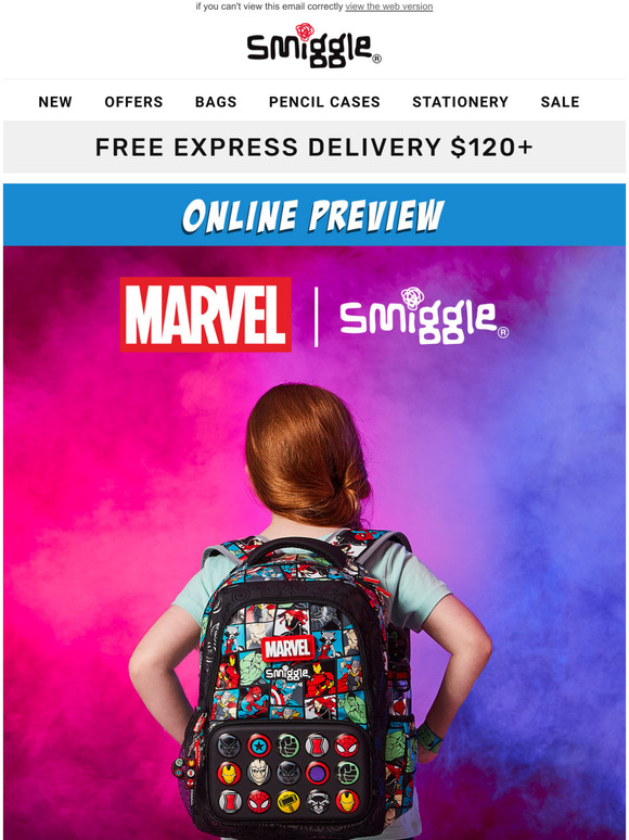 Smiggle: Marvel x Smiggle online preview is on! | Milled