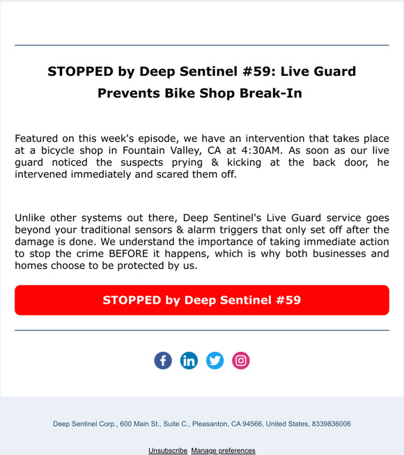 Deep Sentinel Home Security: STOPPED by Deep Sentinel #59 | Milled