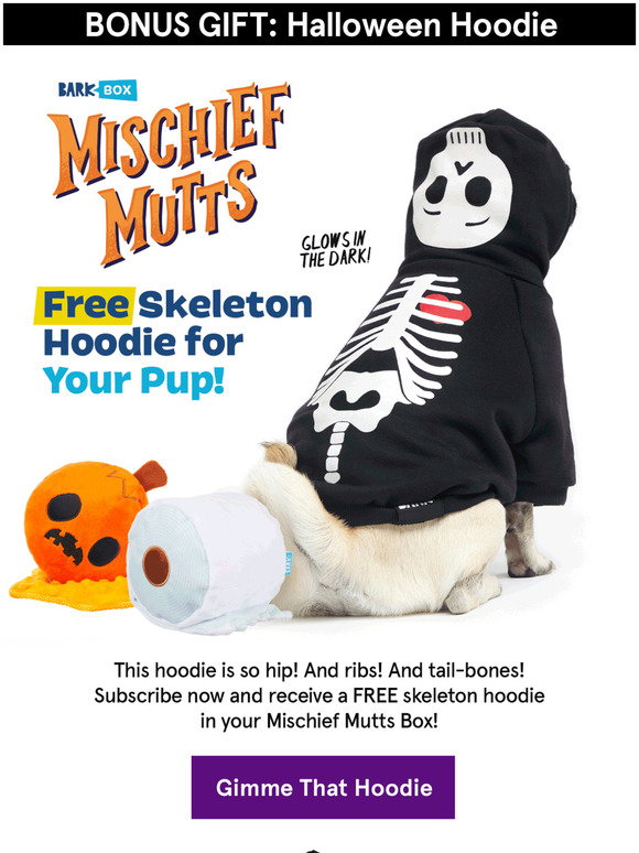 BarkBox: Your Pup's Free Skeleton Costume | Milled