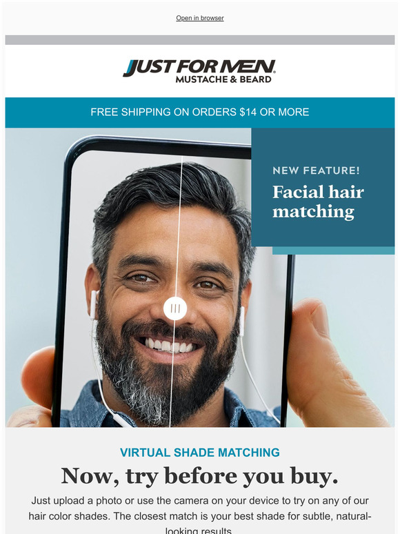 Just For Men: NEW FEATURE! Virtual Shade Matching - try before you buy ...