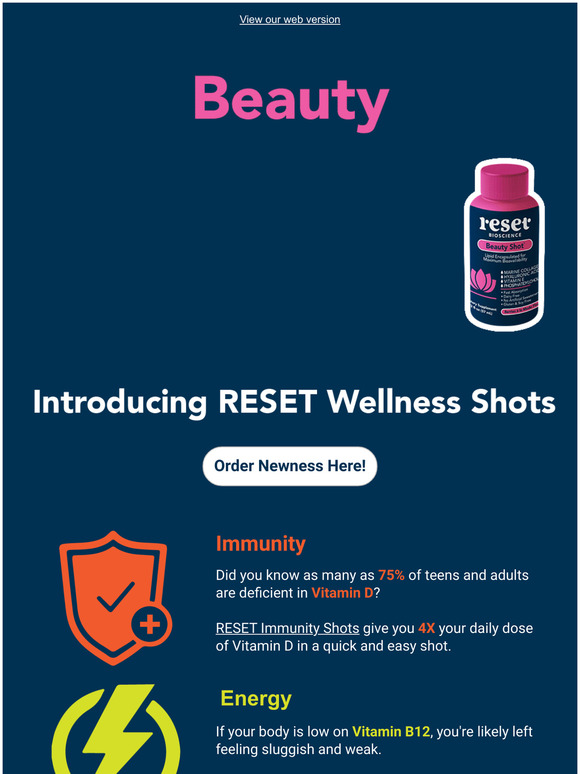 RESET Bioscience: NEW: Introducing RESET Wellness Shots! | Milled