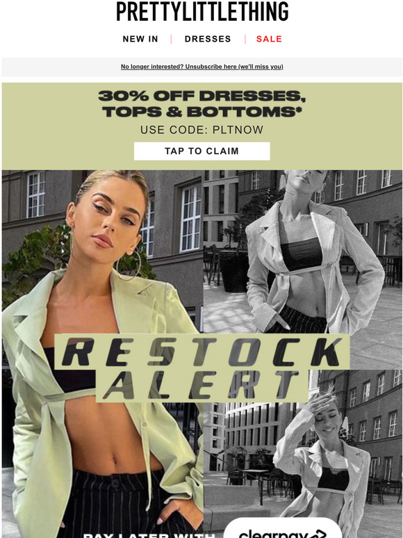 Pretty Little Thing: 30% off dresses and tops this way >> | Milled