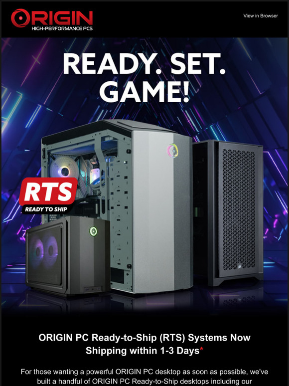 Origin PC: In Stock Now: MILLENNIUM RTS Desktops Ship Out In 1-3 Days ...