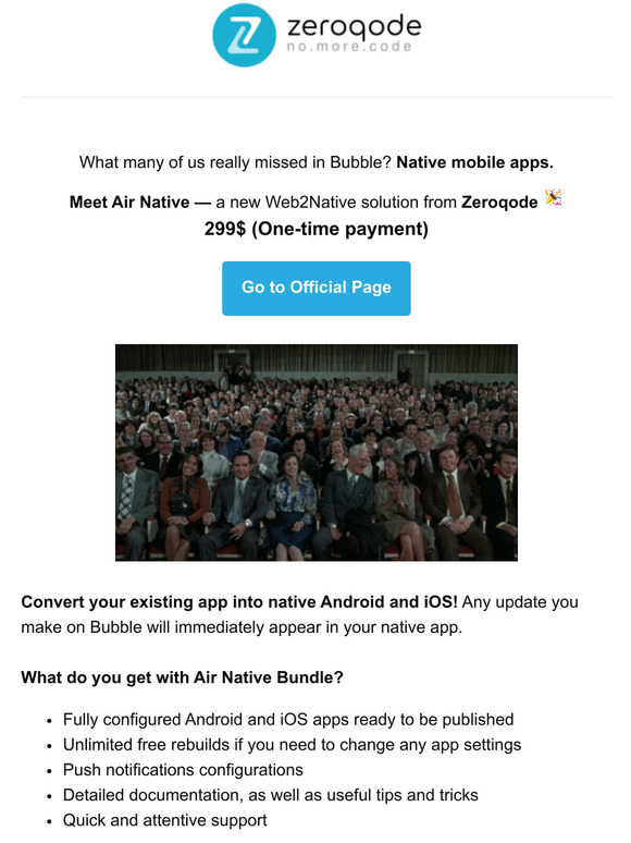 Zeroqode: Convert Your Bubble App into Native Android & iOS! | Milled