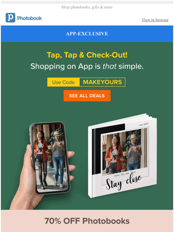 Photobook: Tap, Tap & Check-Out with 70% Off | Milled