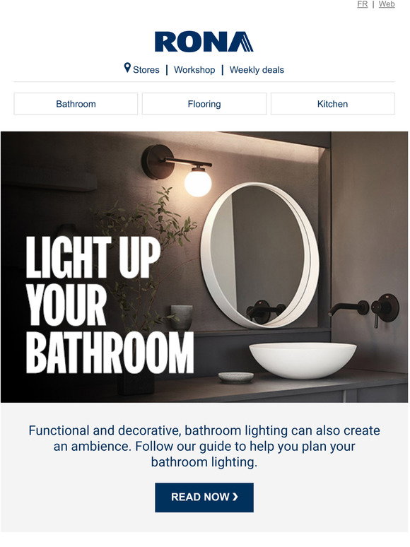 RONA: Our tips for optimal bathroom lighting | Milled