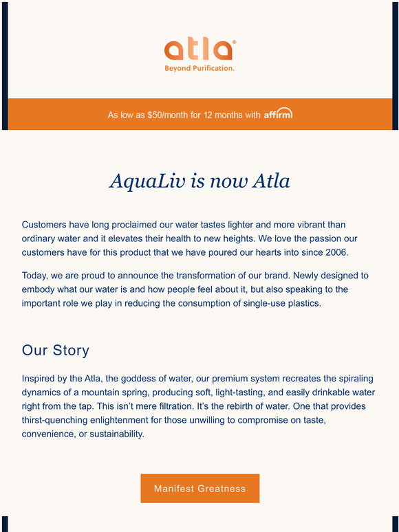 Atla Water: AquaLiv is now Atla. Same legendary taste. New legendary ...