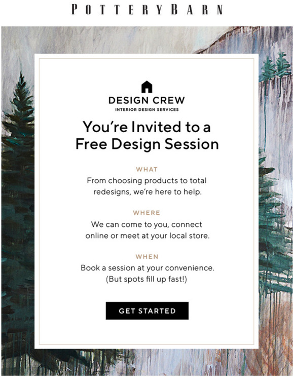 Pottery Barn: Free design help: Problem solved. | Milled