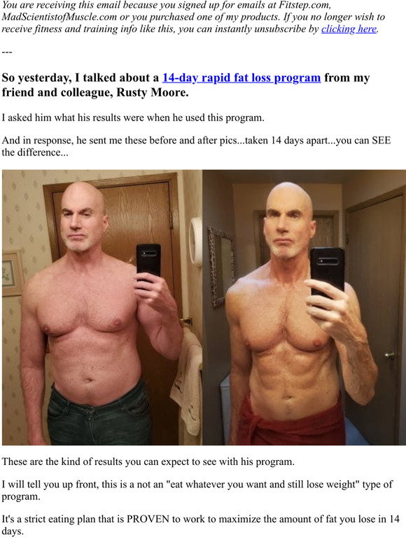 FitStep: What losing 10 lbs of FAT in 14 days really looks like ...