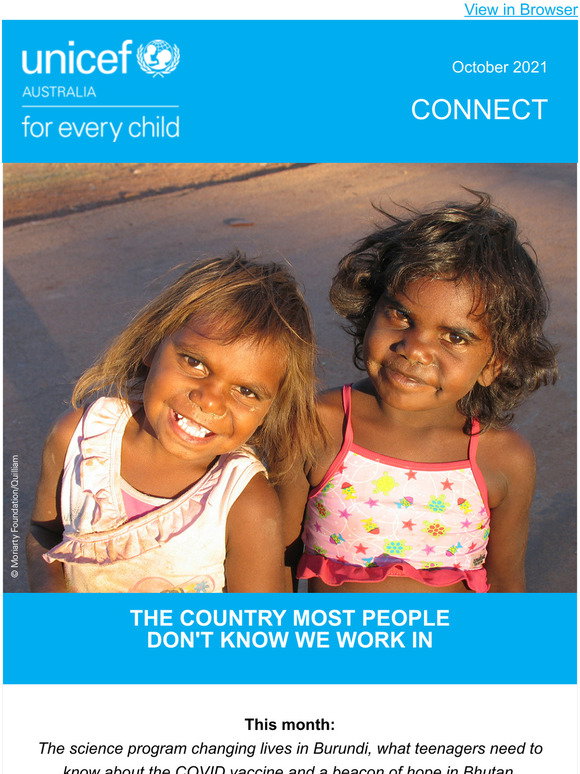 UNICEF: The country most people dont know we work in | Milled