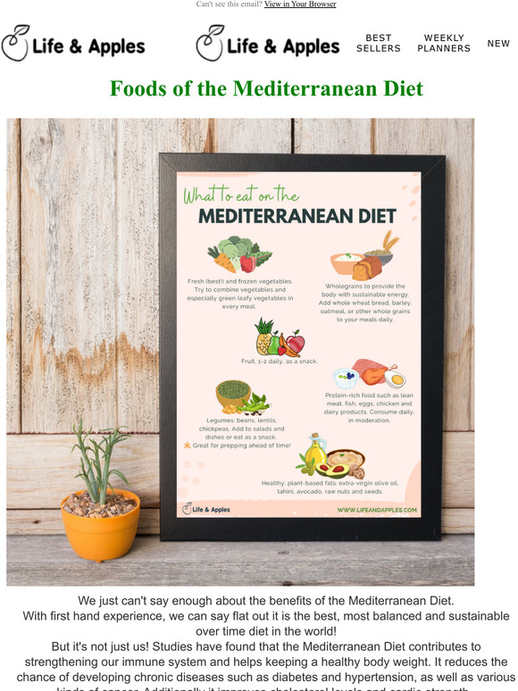 Life & Apples: What to eat on the Mediterranean Diet (printable inside ...