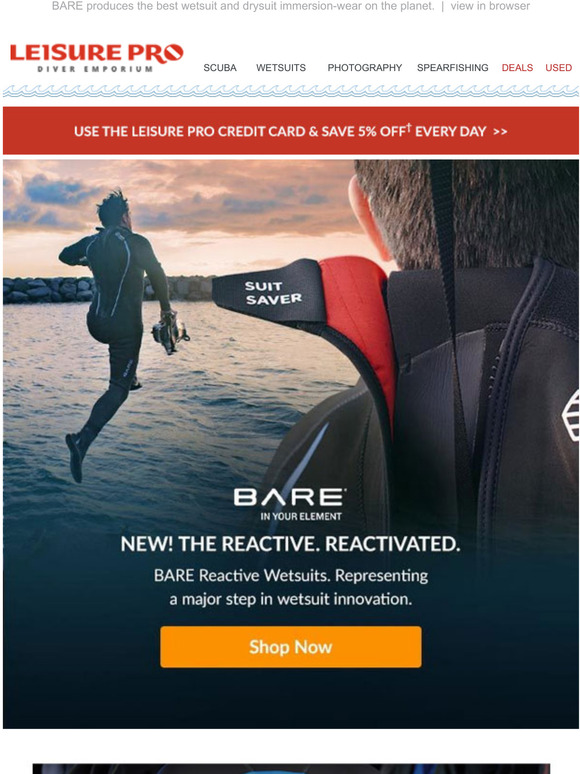 LeisurePro: Just In! New BARE Reactive Men's Wetsuits | Milled