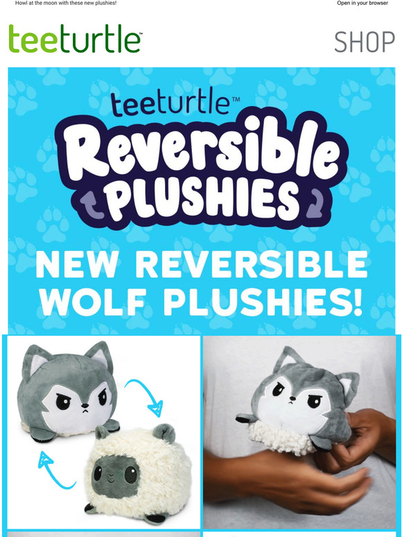 TeeTurtle: NEW Reversible Wolf Plushies! | Milled