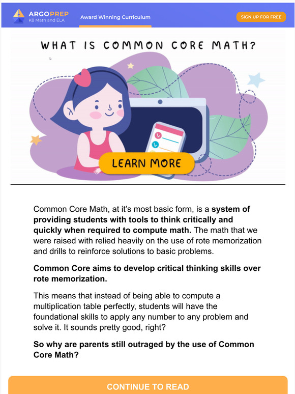 ArgoPrep: What is Common Core Math? | Milled
