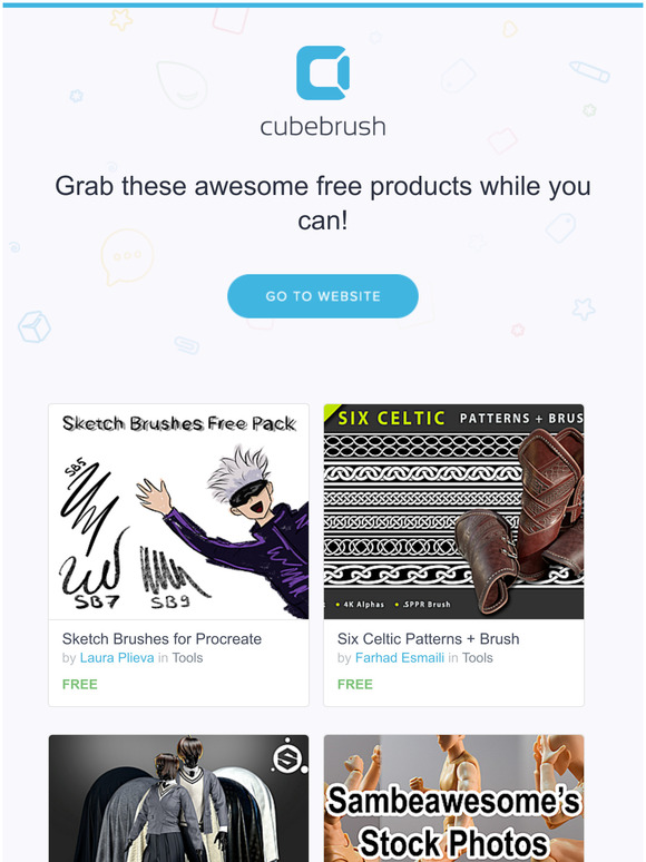 Cubebrush.co: Happy Monday! Here are your weekly freebies! | Milled