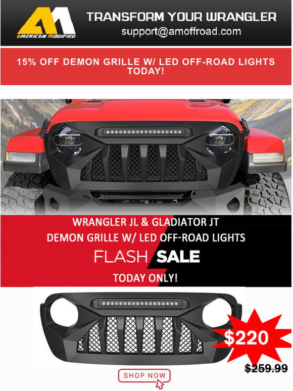 AM Off-Road: 15% OFF DEMON GRILLE TODAY! ONLY $220 | Milled