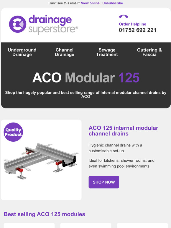 Drainage Superstore: Stainless steel ACO channels and gullies | Milled