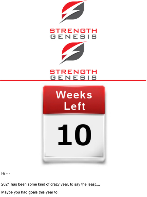 Strength Genesis: 10-Weeks left in 2021 | Milled