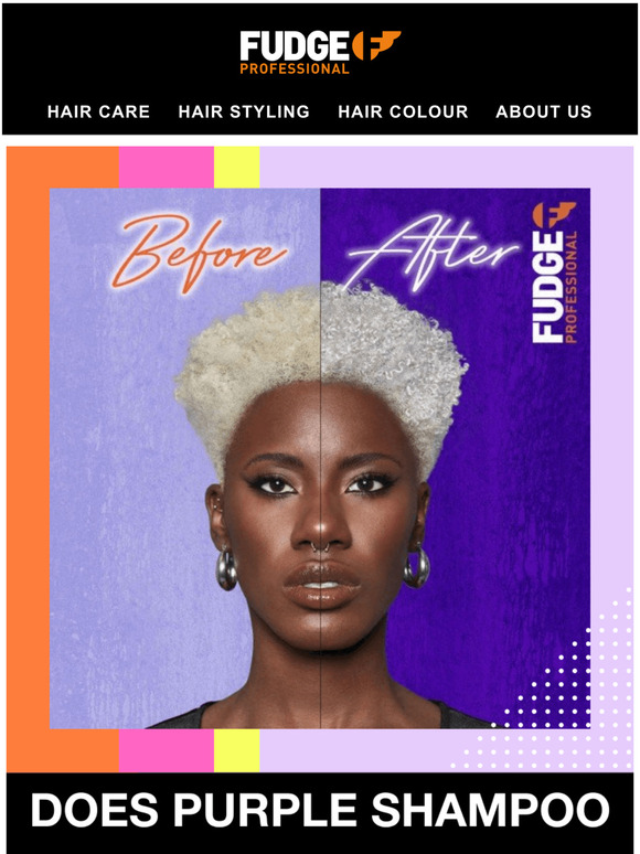 Fudge: How Purple Shampoo Works On Grey Hair... | Milled
