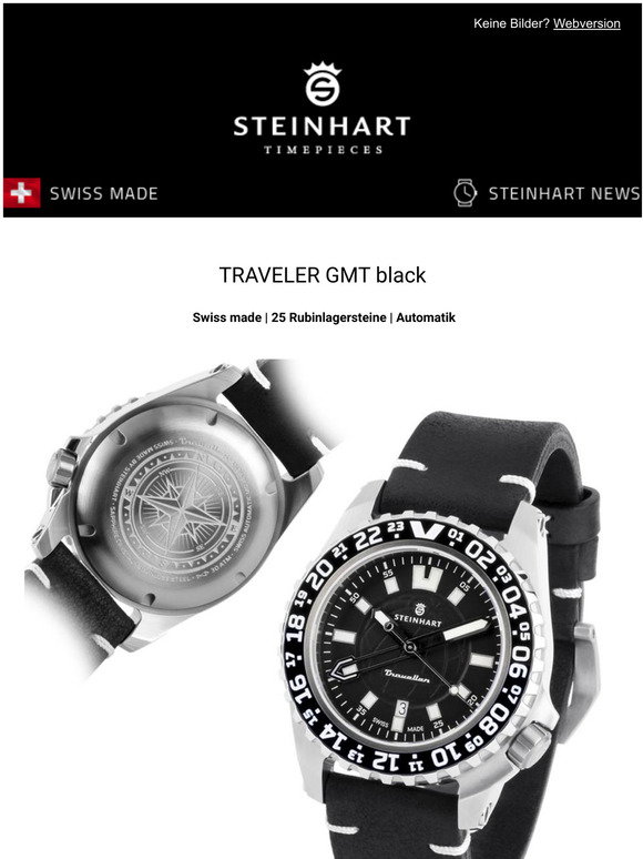 Steinhart: TRAVELER GMT aus dem Hause Steinhart | Milled