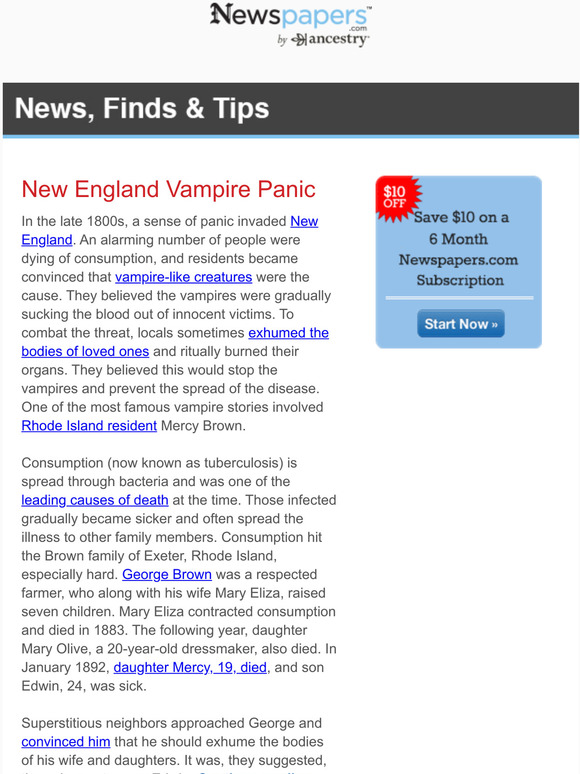 Newspapers.com: After Witches there were Vampires | Milled