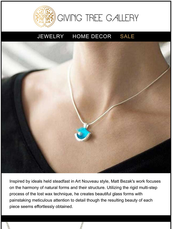 The Giving Tree Gallery: New Glass Jewelry work by Matt Bezak | Milled