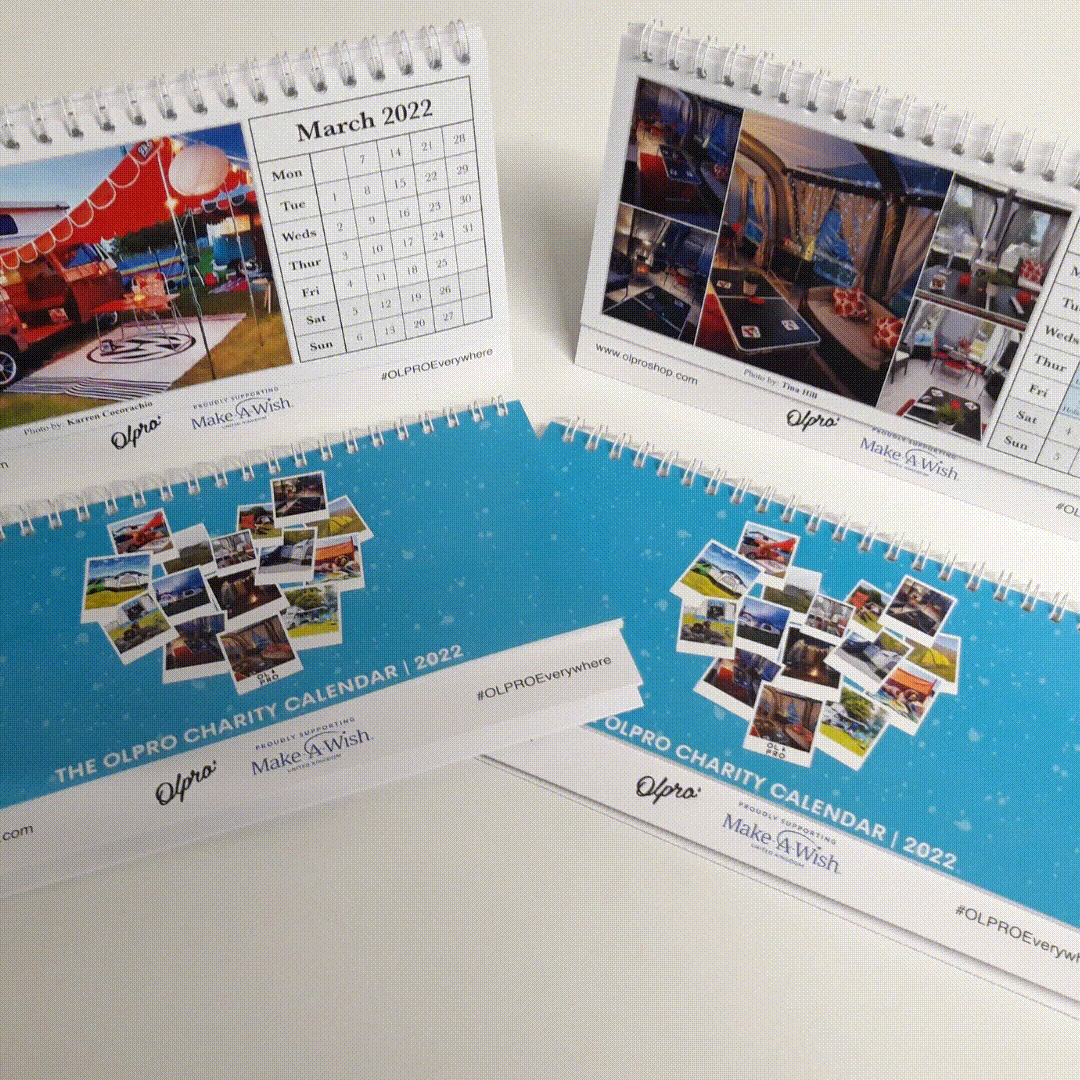 OLPRO: OLPRO 2022 Charity Calendars Now In Stock | Milled