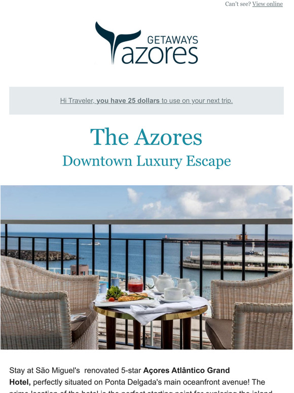 Azores Getaways: $1299 - Downtown Luxury Escape | Book Now, Pay Later ...