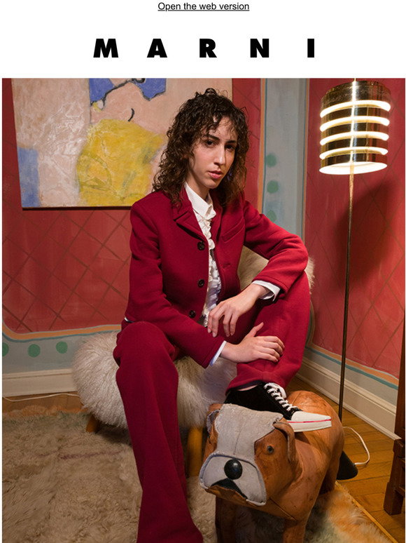 Marni: TAILORED SUIT IN WARM RED NUANCES | Milled
