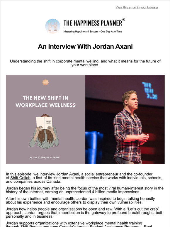 The Happiness Planner: An Interview with Jordan Axani | The New Shift ...