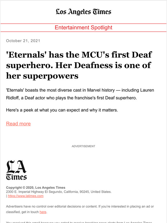 Los Angeles Times: What to know about the MCU's first Deaf superhero ...