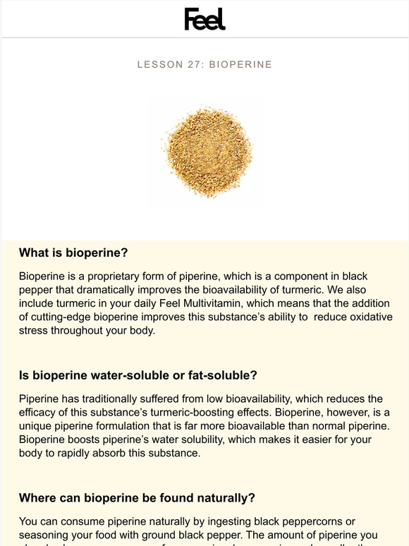 Feel Multivitamin: Learn About Bioperine in 5 Minutes The Health ...
