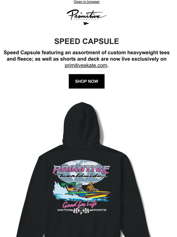 Primitive Skateboarding: [NEW] Speed Capsule | Milled