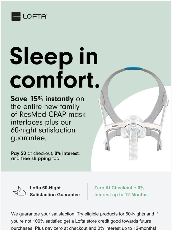 Lofta: New ResMed CPAP Masks- 15% Off All Masks + Supplies ...