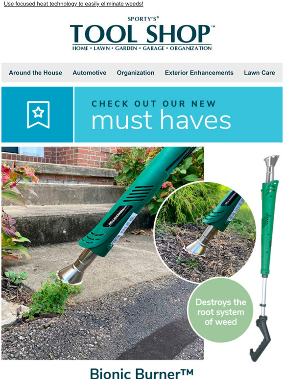 Sporty's Tool Shop: NEW Bionic Burner - Eliminate Weeds w/o Chemicals ...