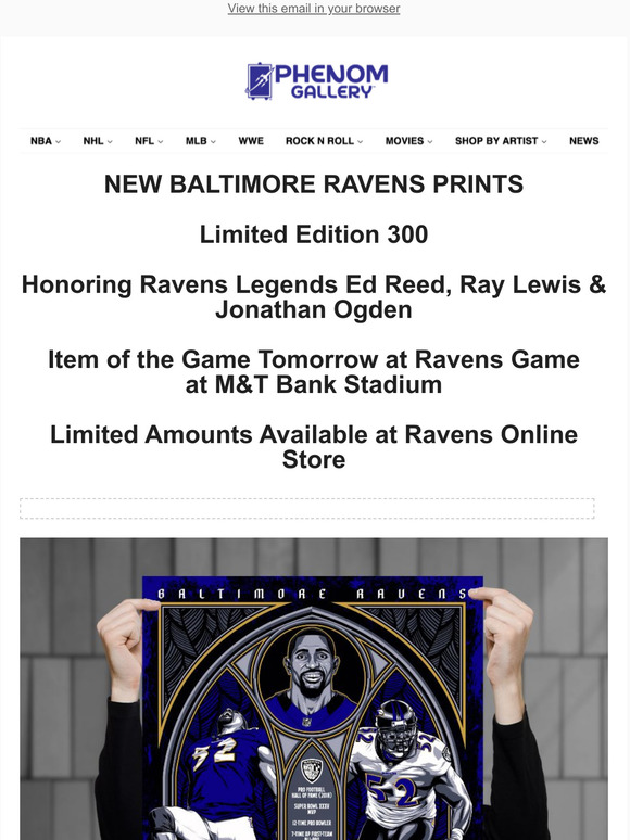 Phenom Gallery: EXCLUSIVE RAVENS LEGENDS NOW AVAILABLE AT M&T BANK ...