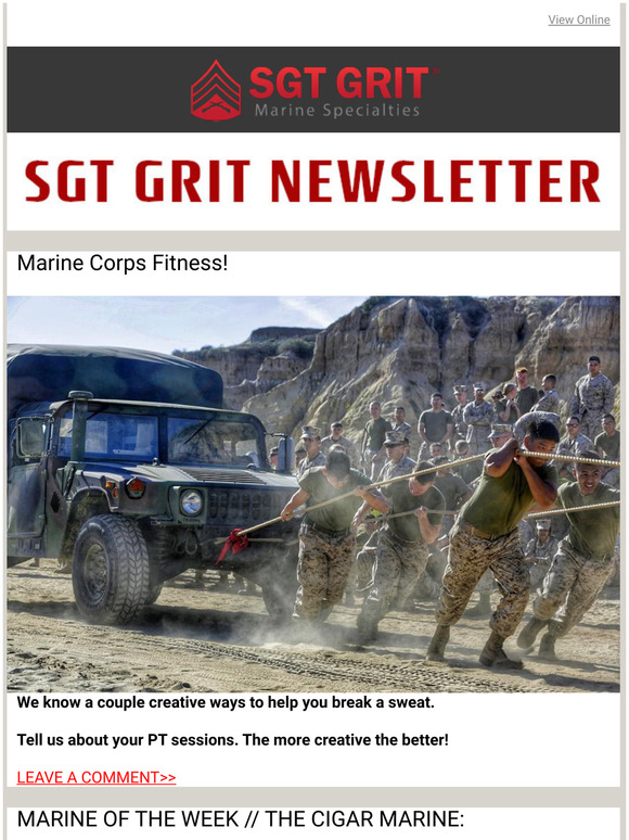 Sgt. Grit Marine Specialties: Sgt Grit Newsletter | 2 Marines of the ...