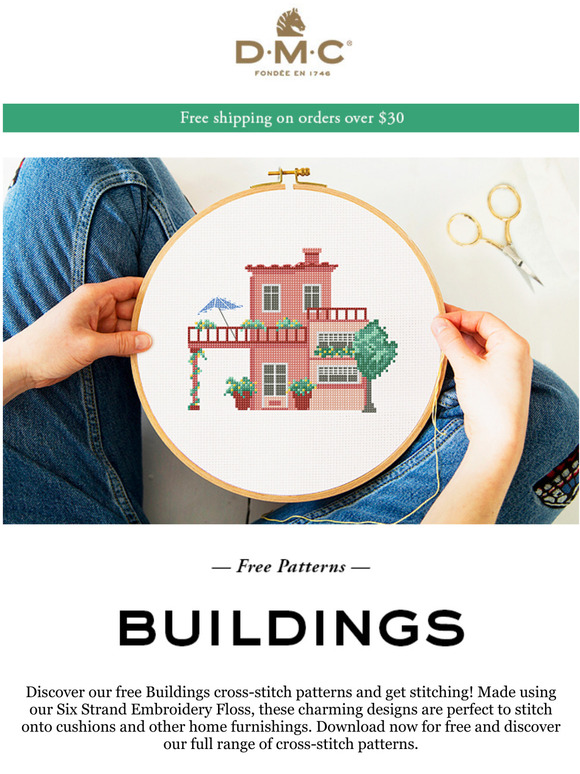DMC: Free Patterns: Buildings | Milled
