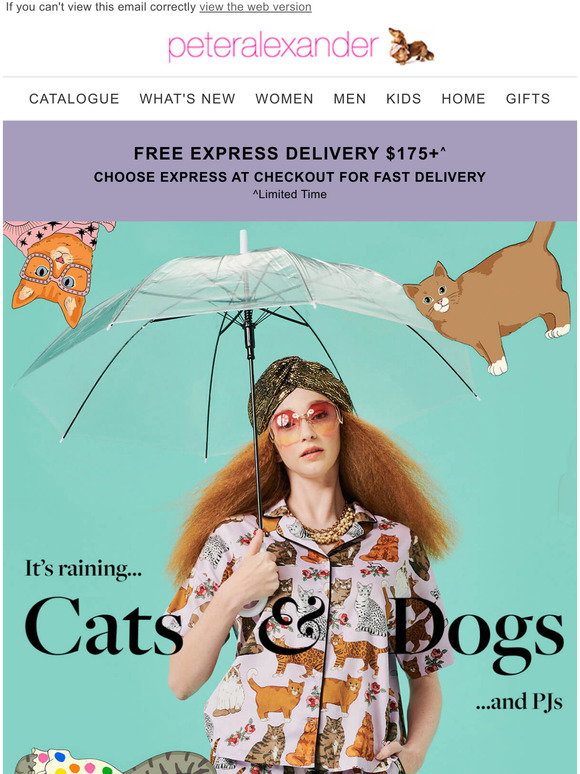 Peter Alexander: It's raining cats & dogs and New PJs! | Milled
