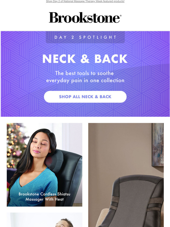 Brookstone: Massage the Neck & Back Pain Away | Milled