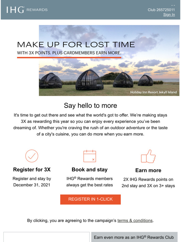 IHG: Your 3X reward is waiting inside | Milled