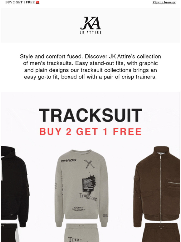 JK Attire: Discover Our Latest Tracksuit Range! | Milled