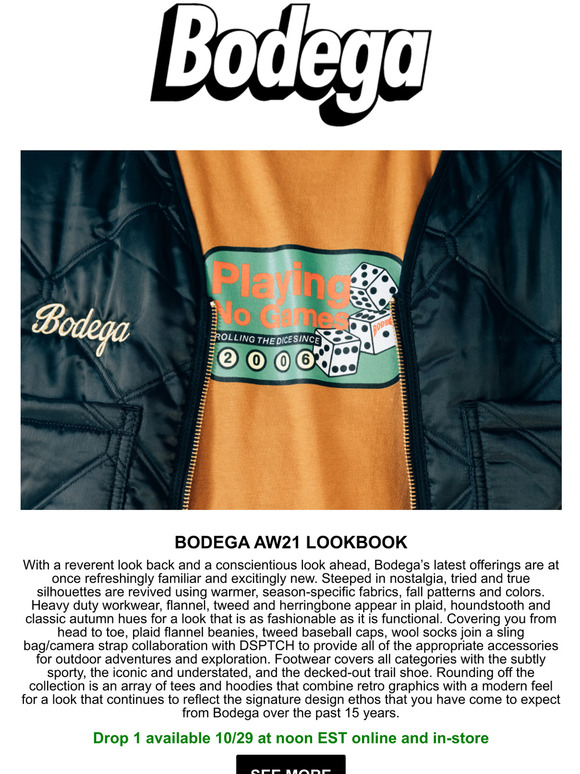 Bodega: Check out Bodega's Autumn/Winter '21 Lookbook and get ready for ...