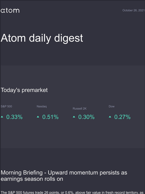 Atom Finance: Atom Daily Digest 10/26/2021 | Milled