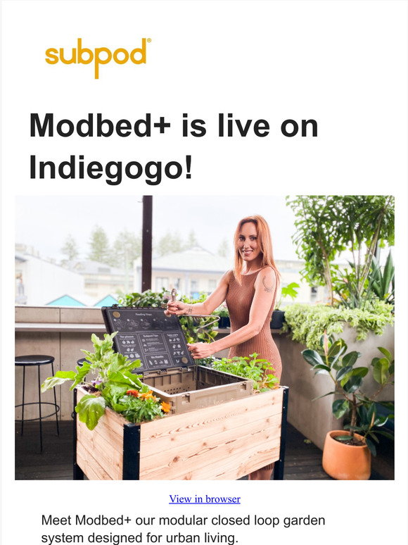 Subpod: Meet Modbed: The Urban Closed Loop Garden System | Milled